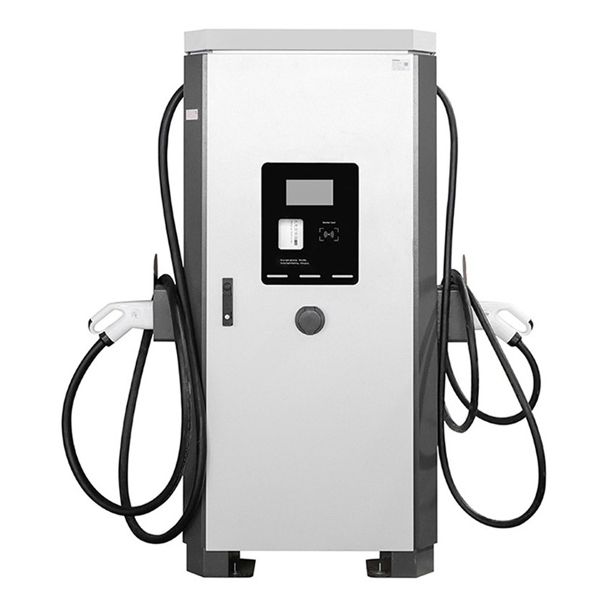 China Commercial EV Charger Dual Gun CCS2+Chademo 80kW-360kW Floor Mounted Fast EV DC Charging ...